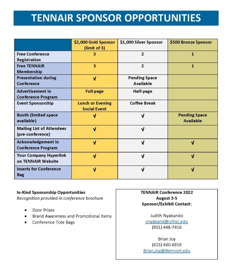 Sponsorship Information – TENNAIR